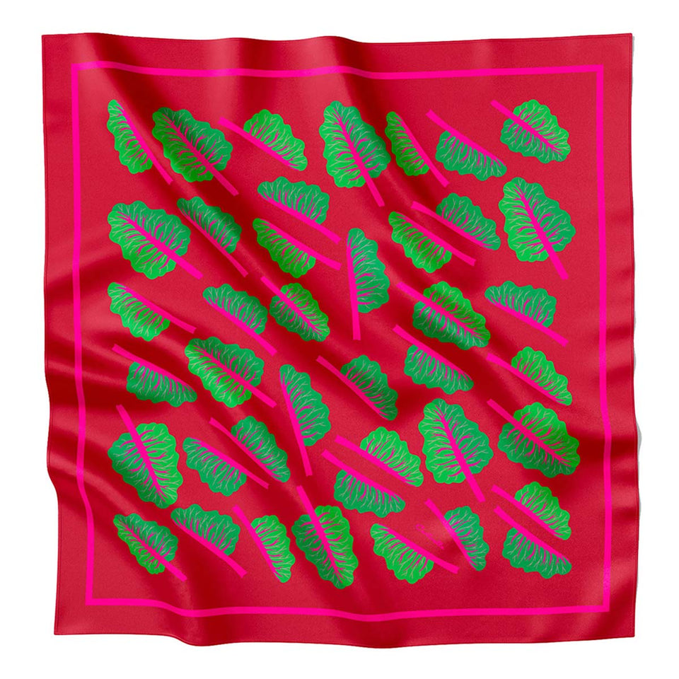 Glowing Chard Silk Medium Square Scarf – centinelle